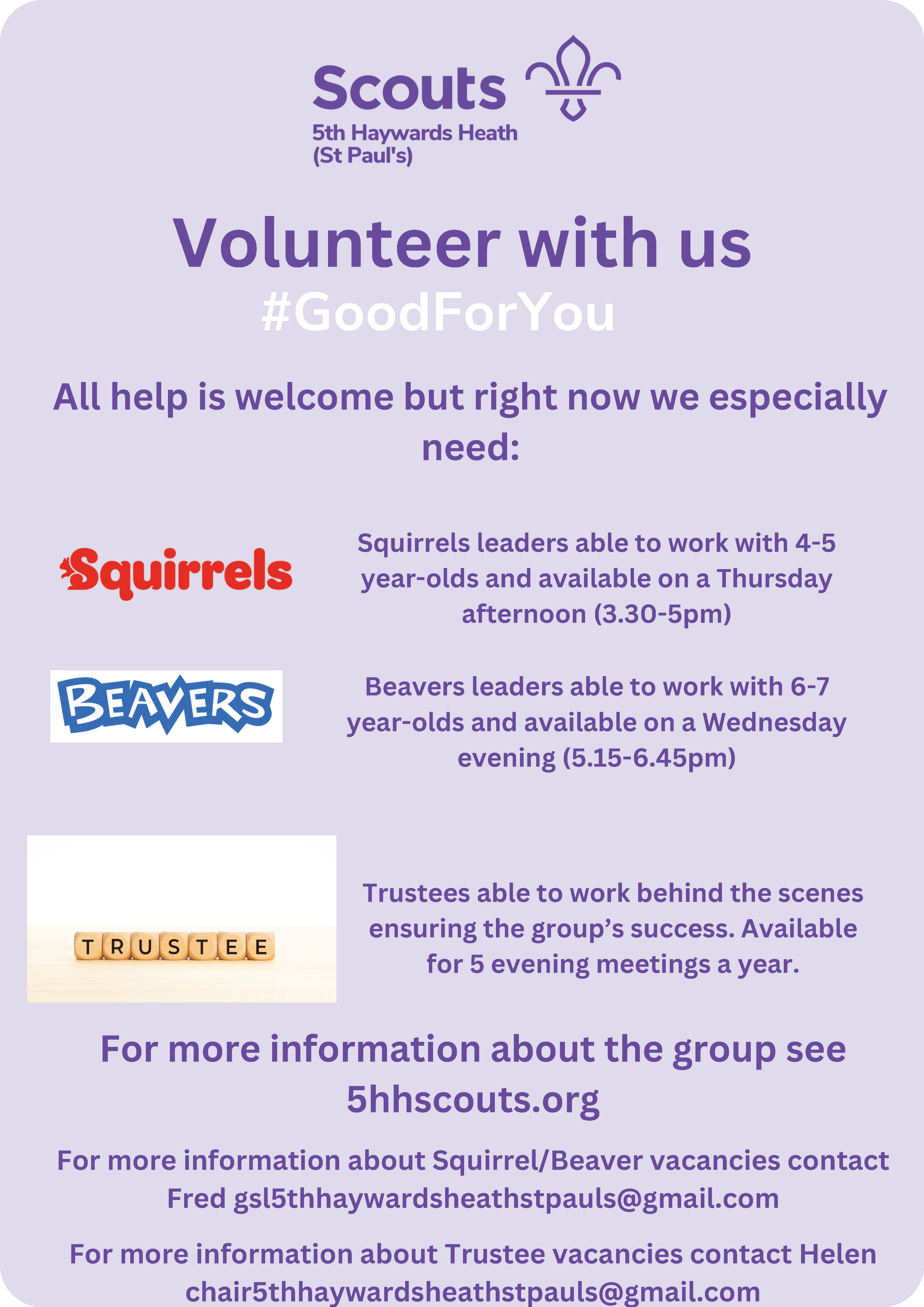 Volunteer – 5th Haywards Heath (St Paul's) Scout Group